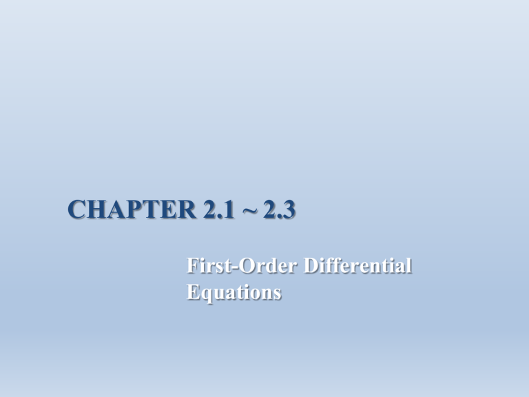 First-Order Differential Equations: Solutions, Separable & Linear Methods