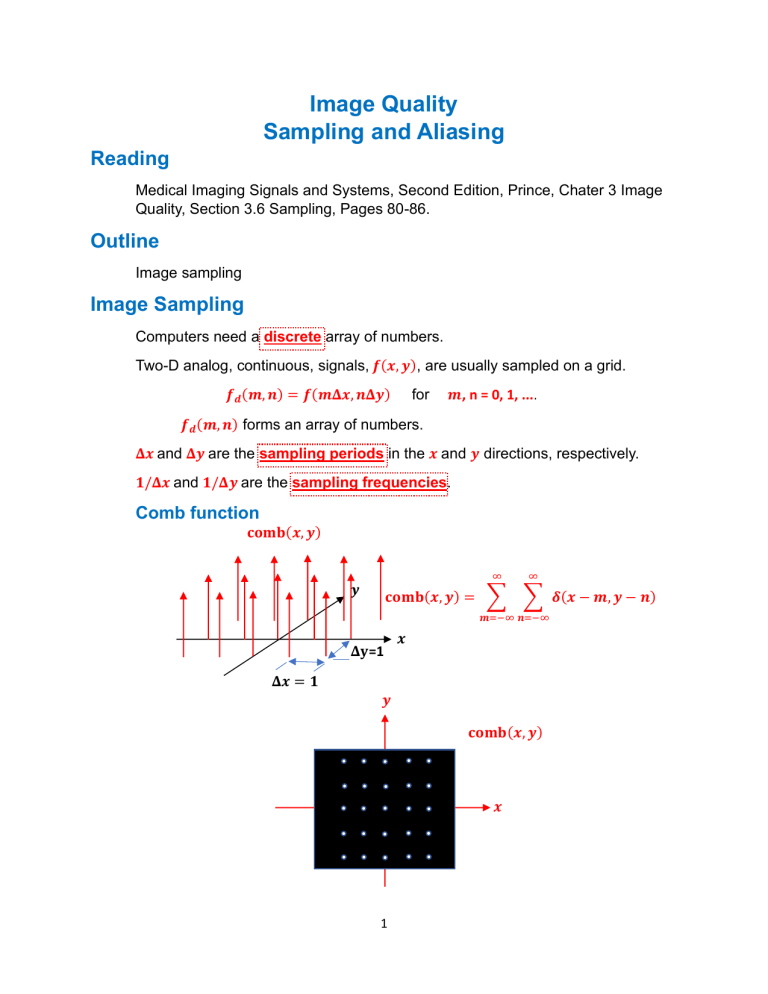 Image Quality: Sampling & Aliasing in Medical Imaging Systems