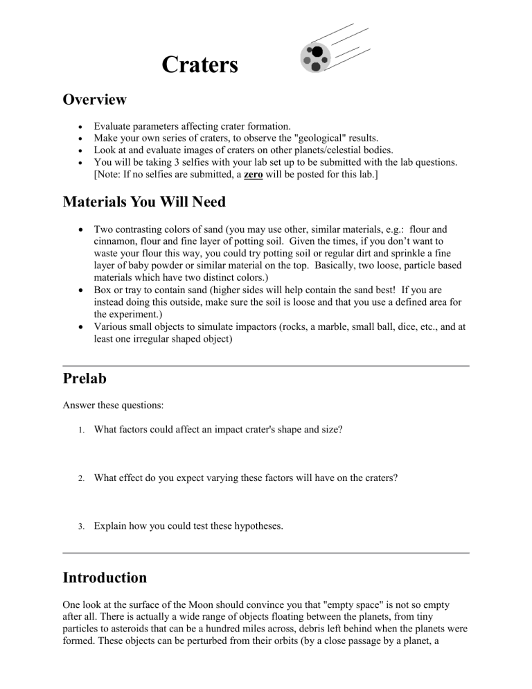 Crater Formation Lab: Impact Experiment & Analysis