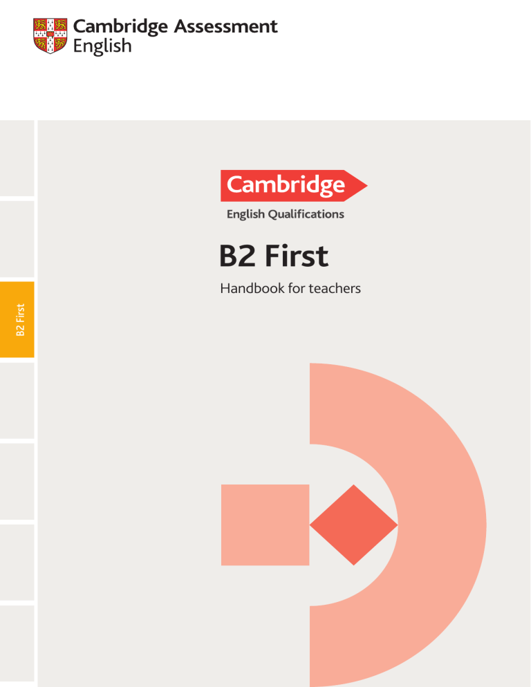 B2 First Teacher's Handbook: Cambridge Exam Prep