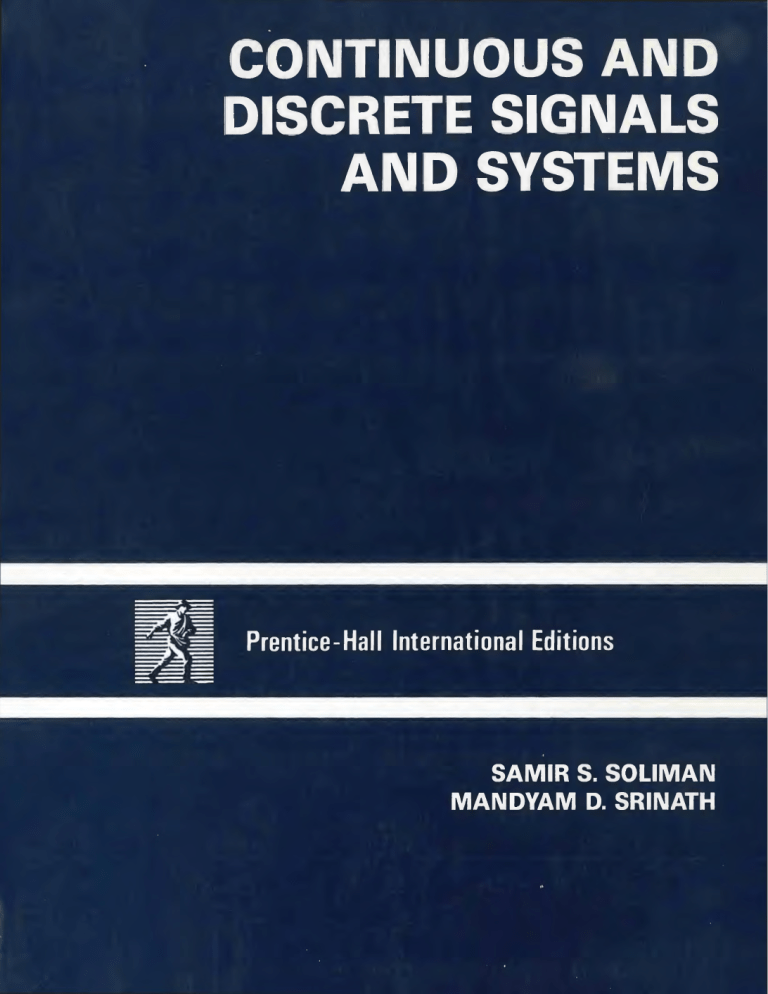 Continuous & Discrete Signals and Systems Textbook
