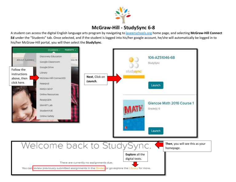 StudySync Access Guide for Laveen Schools