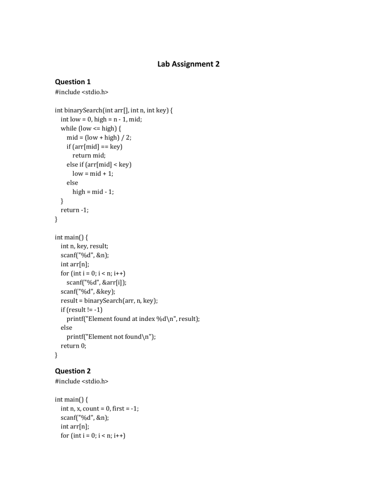 Lab Assignment 2 C Programs[1]