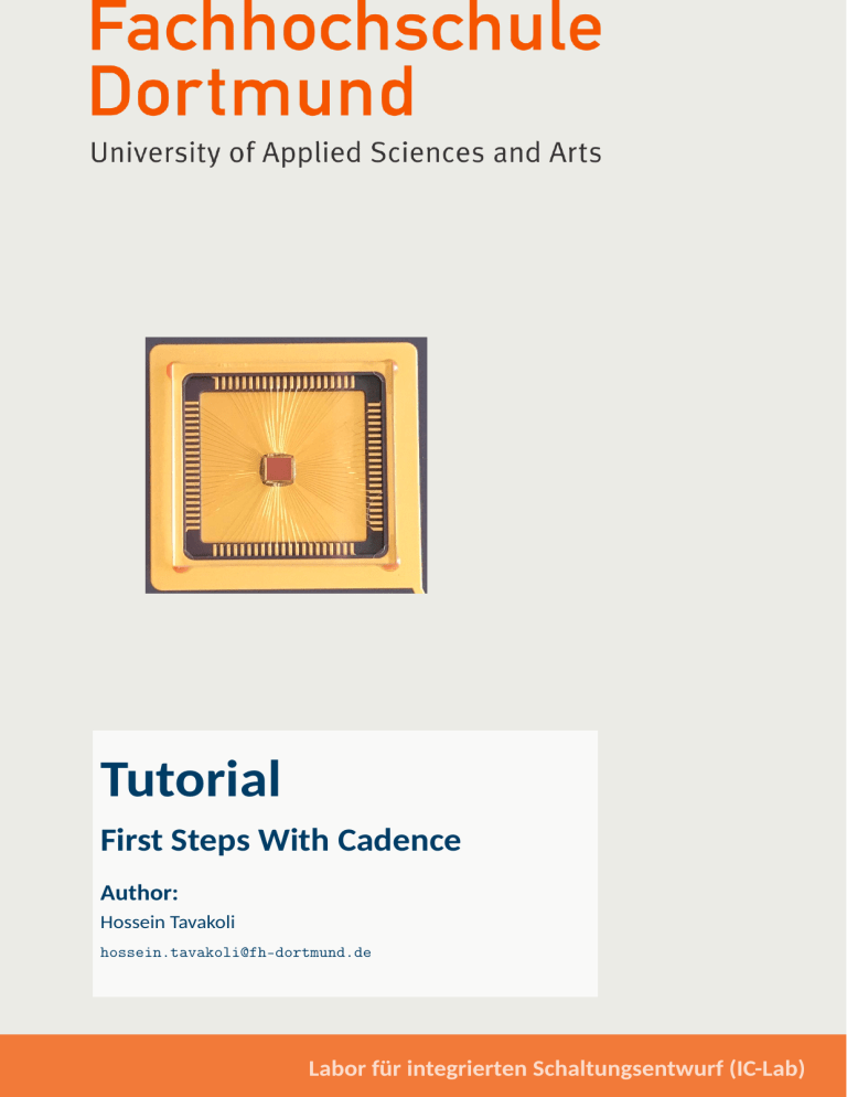 Cadence Virtuoso Tutorial: First Steps in Integrated Circuit Design