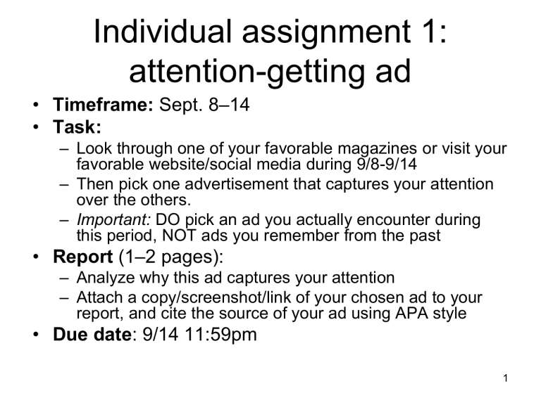 Individual Assignment 1: Attention-Getting Ad Analysis