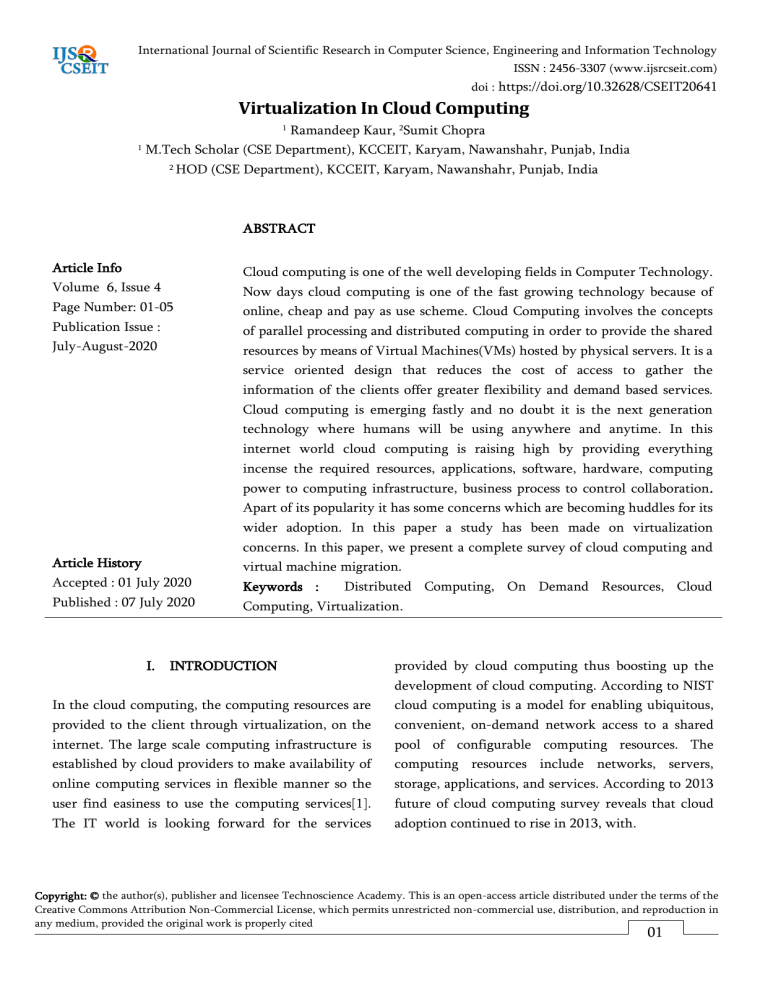 Virtualization in Cloud Computing: A Survey
