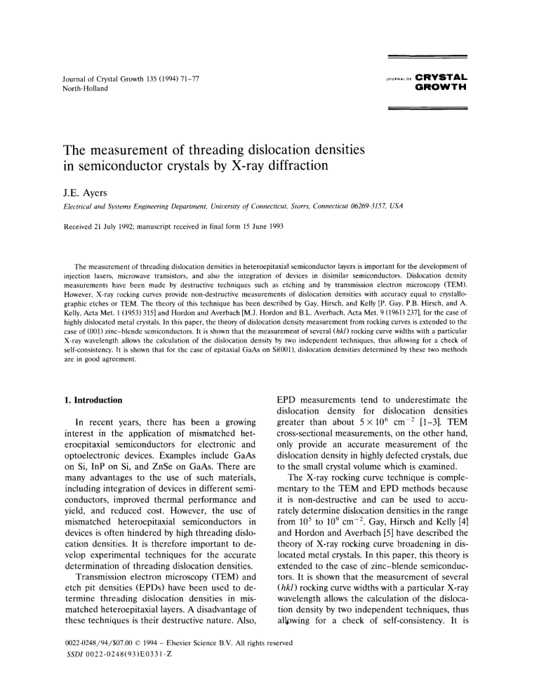 X-ray Diffraction for Threading Dislocation Density in Semiconductors