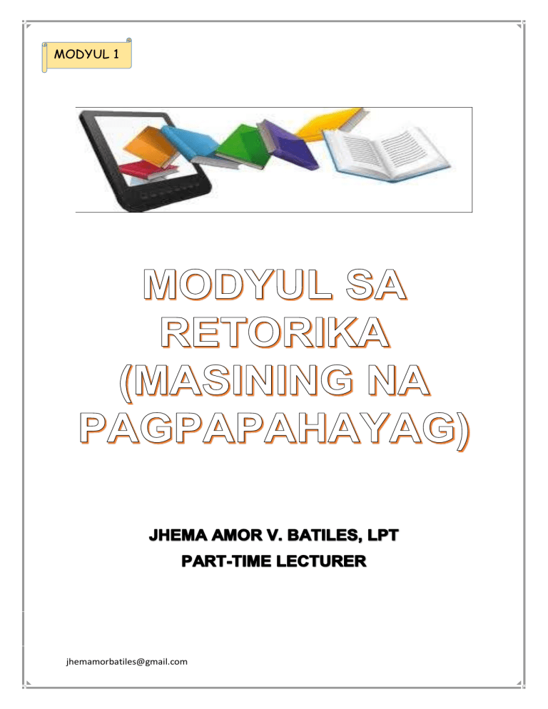 Rhetoric Module: Definition, History, and Elements