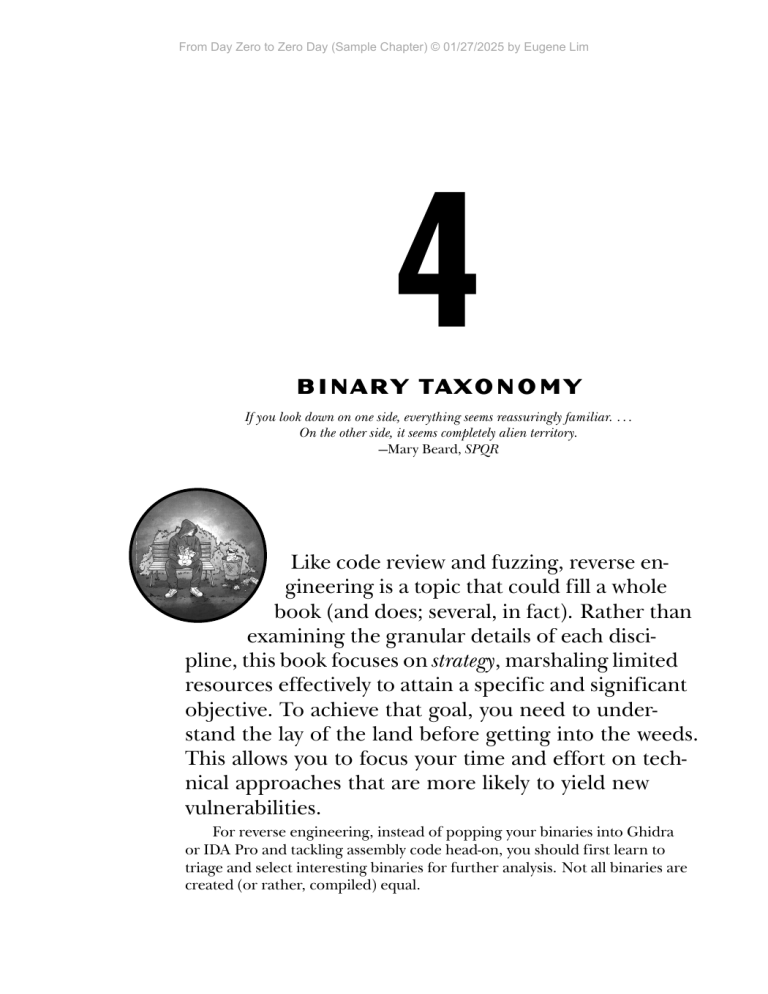 Reverse Engineering Binaries: Taxonomy, Scripts & Vulnerabilities