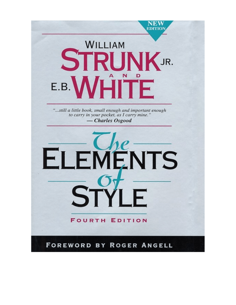 The Elements of Style: Writing Guide by Strunk & White