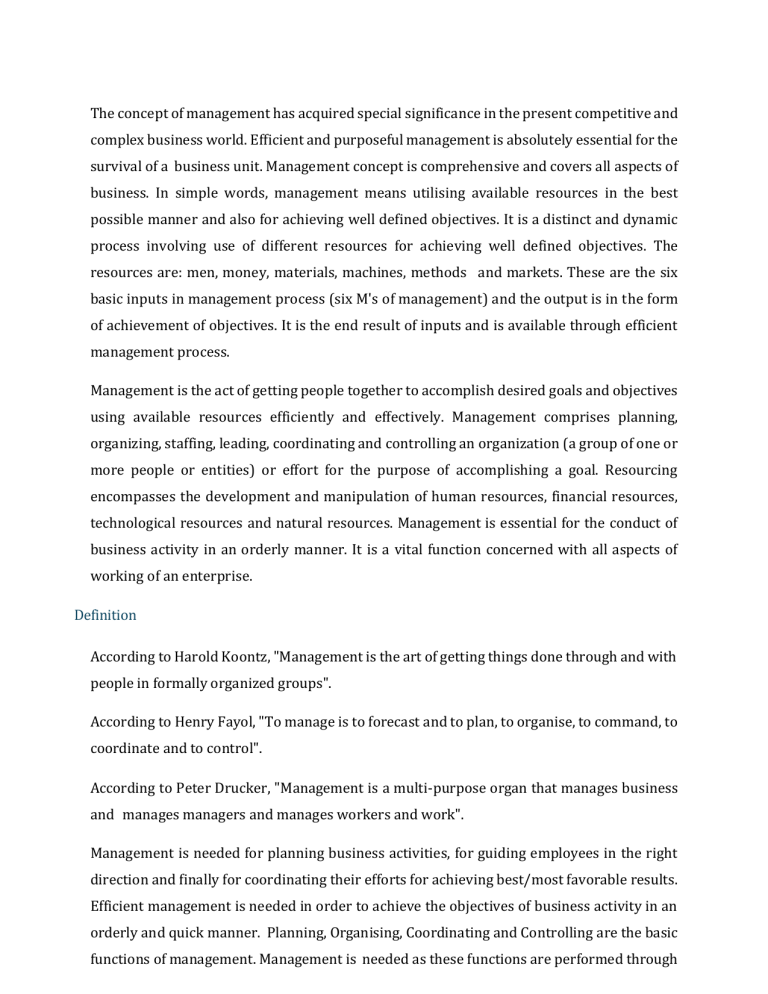 Management Concepts & Functions: Textbook Excerpt