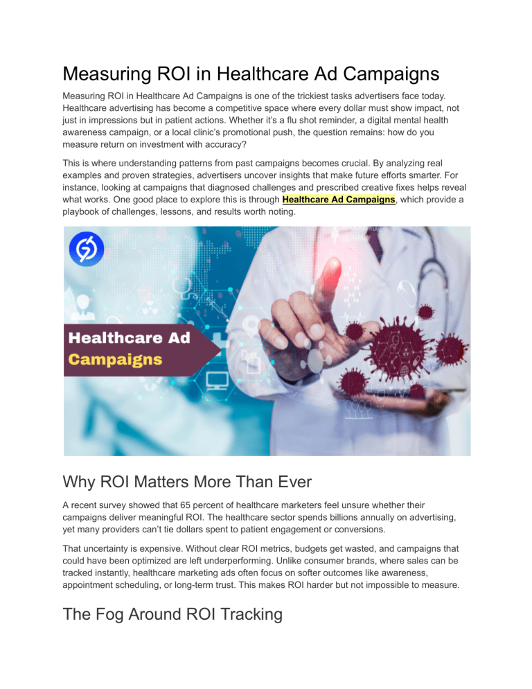 Measuring ROI in Healthcare Ad Campaigns: Strategies & Examples