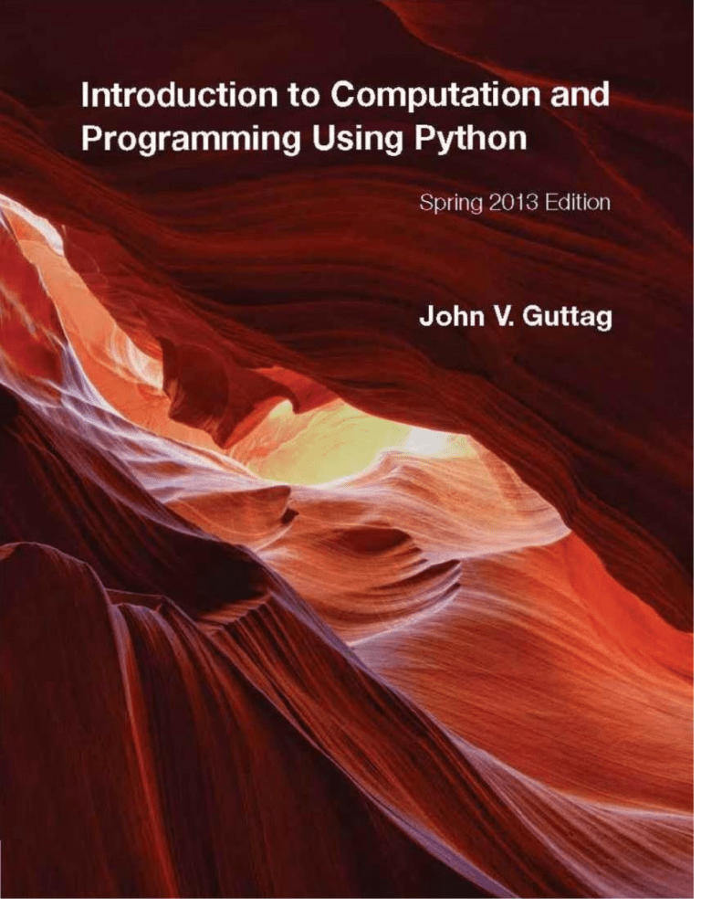 Python Programming: Introduction to Computation