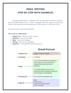 Email Writing Step-by-Step Guide with Examples