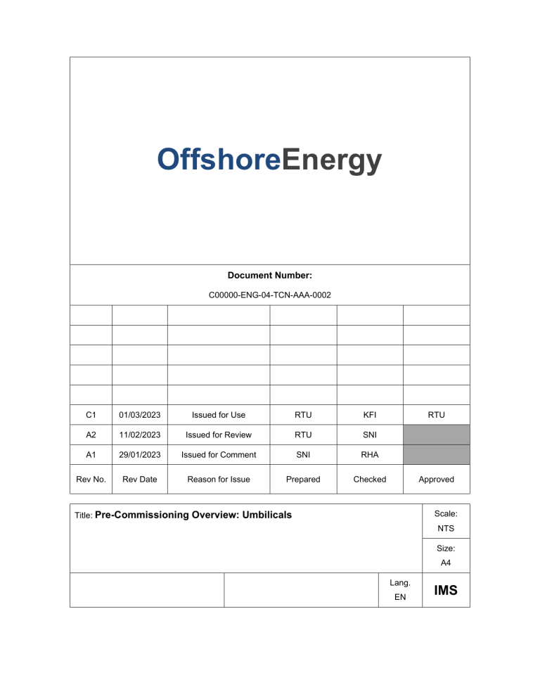 Offshore Umbilical Pre-Commissioning Overview | Subsea Systems Guide