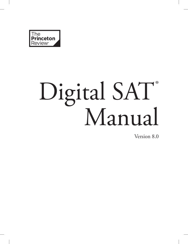 Digital SAT Prep Manual: Reading, Writing, Math