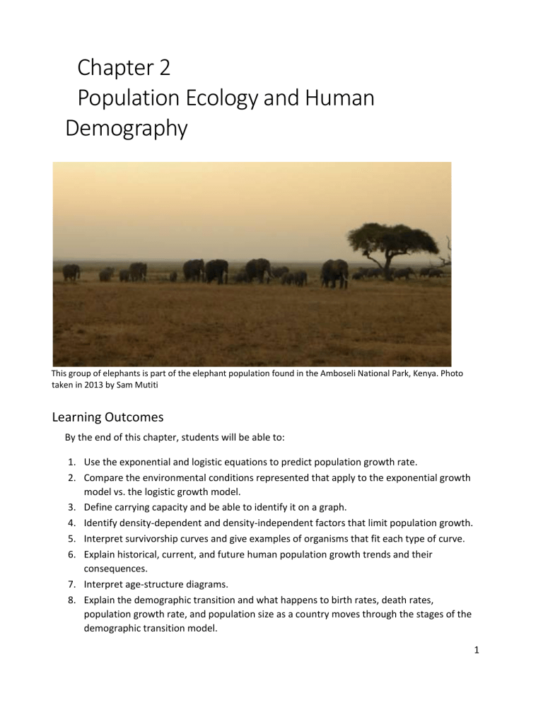 Population Ecology & Human Demography: Chapter 2