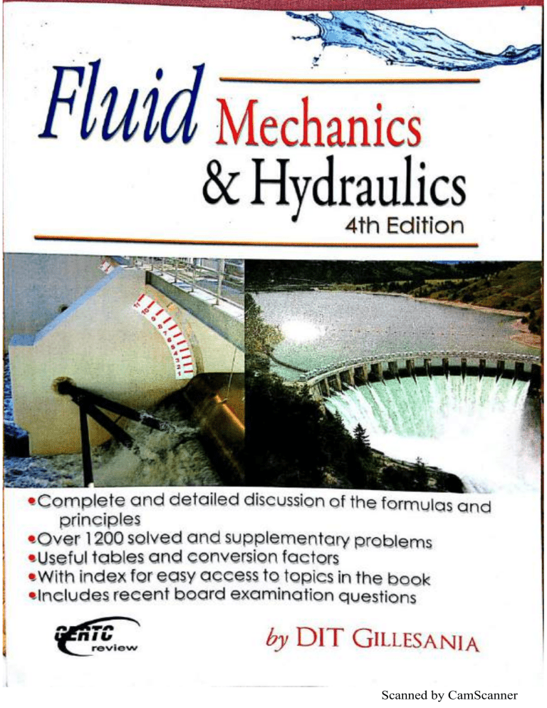 Fluid Mechanics & Hydraulics Textbook, 4th Edition