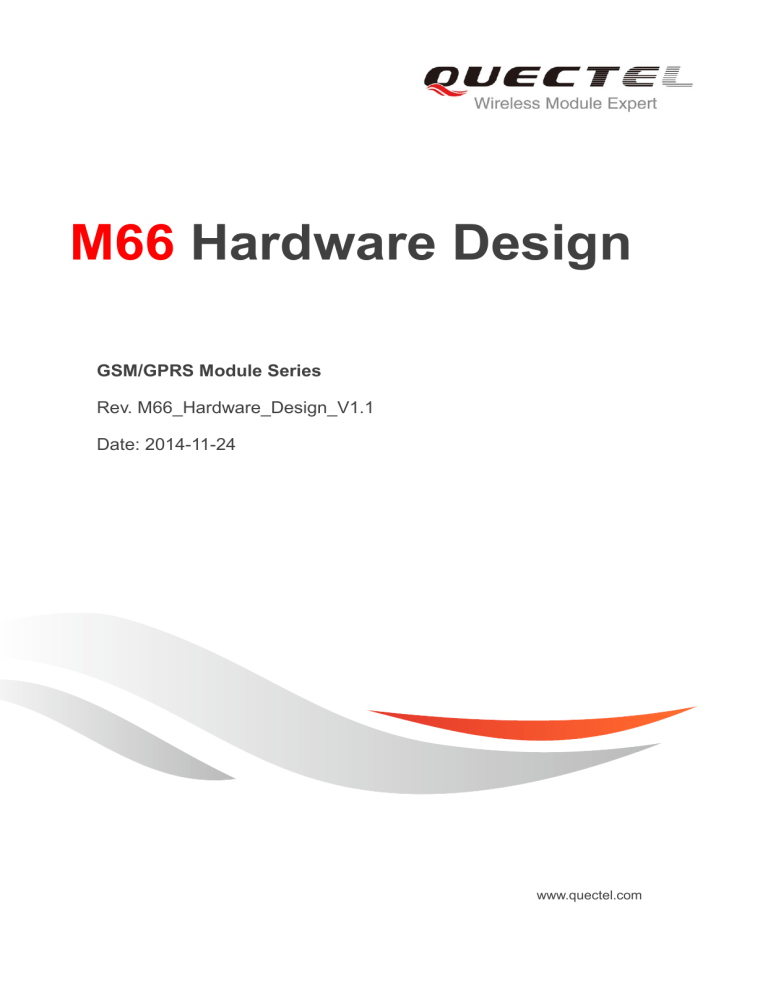 M66 Hardware Design: GSM/GPRS Module Series - Quectel V1.1