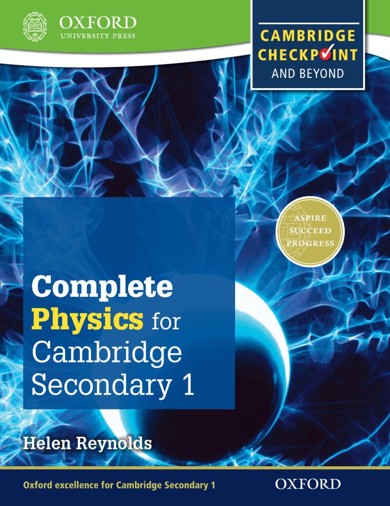 Complete Physics for Cambridge Secondary 1: Student Book by Helen Reynolds
