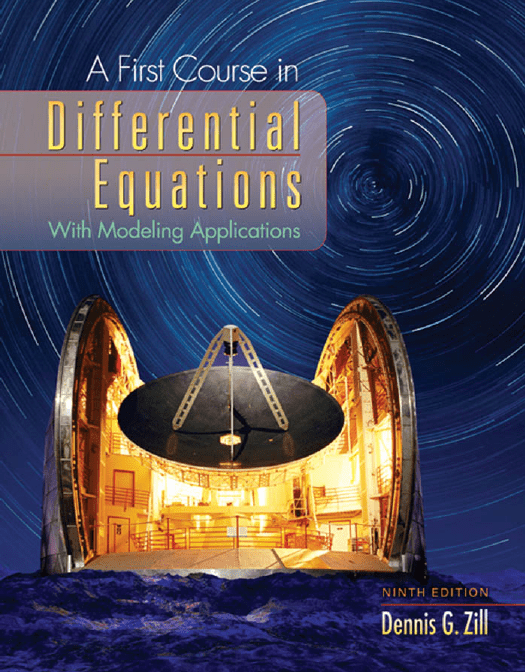 A First Course in Differential Equations with Modeling Applications