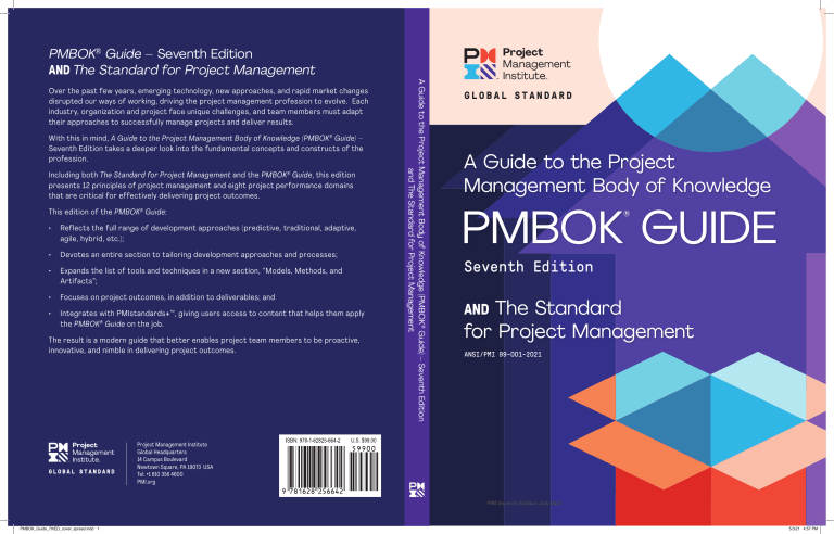 PMBOK Guide Seventh Edition & Standard for Project Management