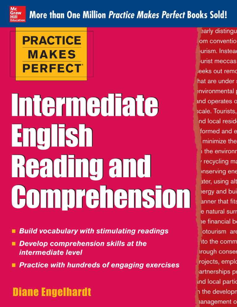 Intermediate English Reading Comprehension Workbook