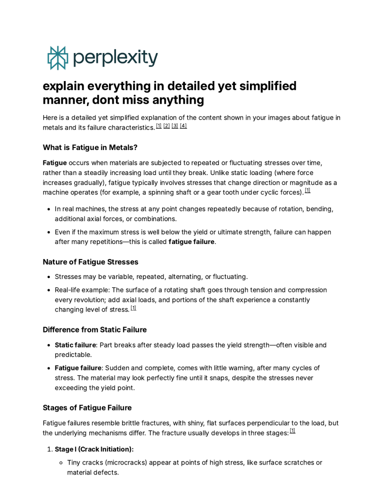 Fatigue in Metals: Failure Characteristics Explained