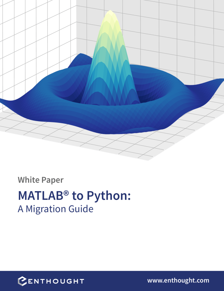 MATLAB to Python Migration Guide