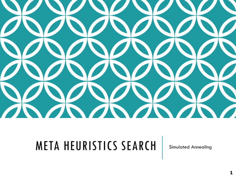 Simulated Annealing: Meta-Heuristics Search Presentation