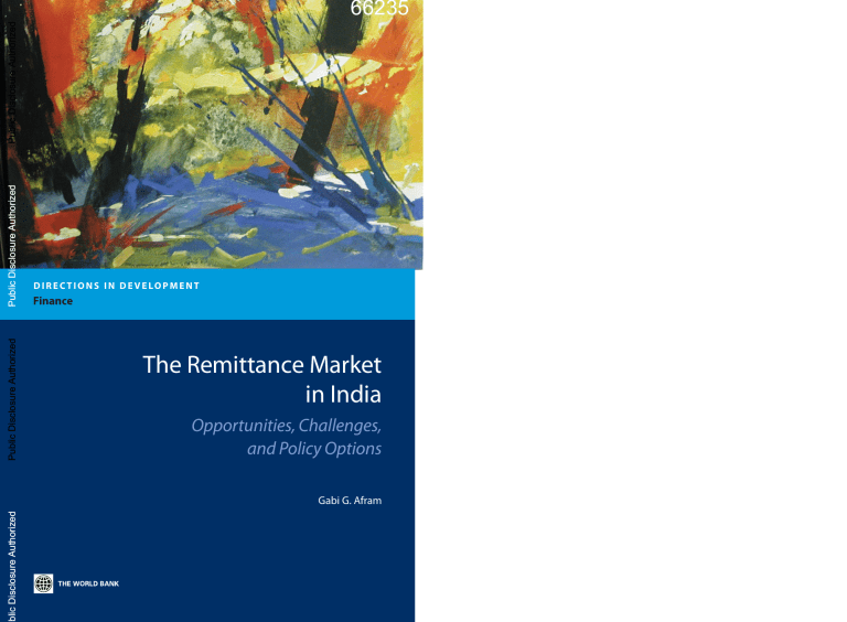 The Remittance Market in India: Opportunities, Challenges, Policy