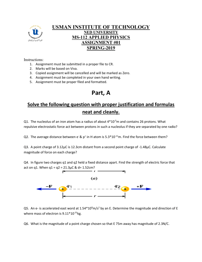 Applied Physics Assignment: Electrostatics & Magnetic Materials