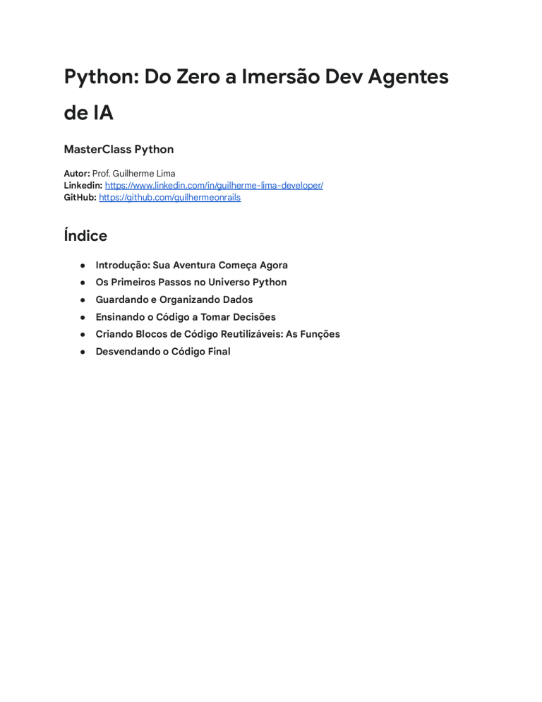 Python-Masterclass 1