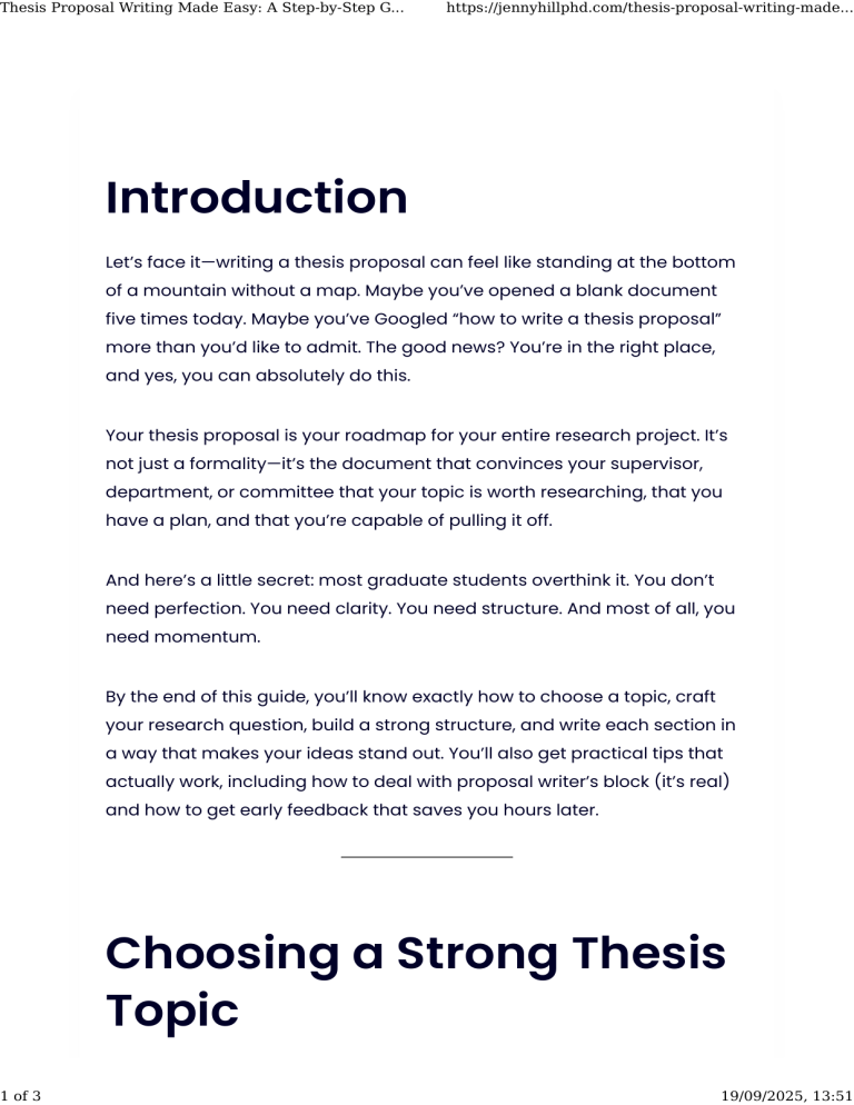 Thesis Proposal Writing Made Easy: A Step-by-Step Guide