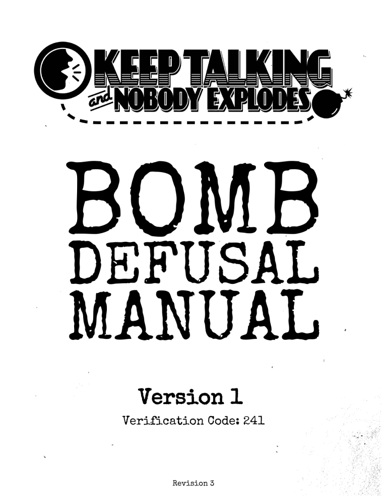 Keep Talking and Nobody Explodes: Bomb Defusal Manual & Game Guide