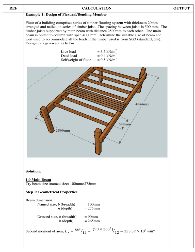 Timber Beam & Joist Design: Flexural Member Calculation Example