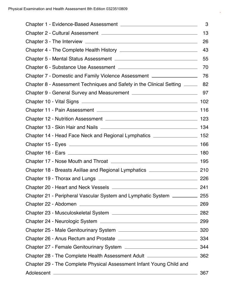 Physical Examination & Health Assessment 8th Ed: Nursing Textbook