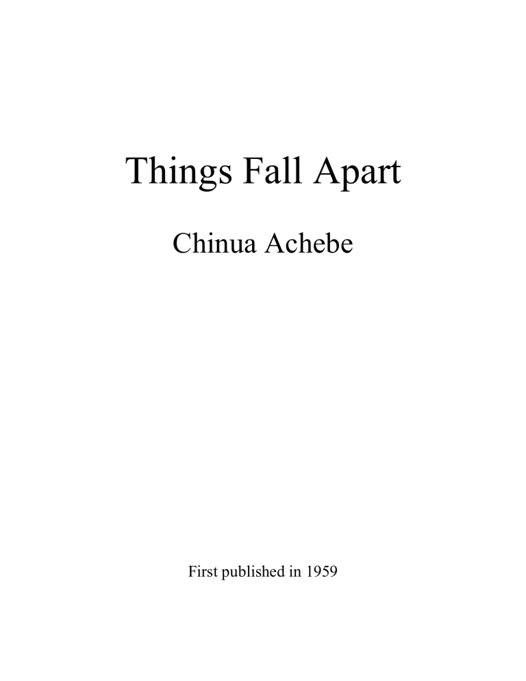 Things Fall Apart: Excerpt & Analysis