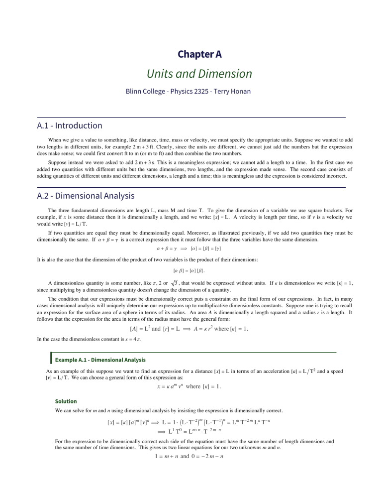 Physics Units & Dimensions: Dimensional Analysis & SI System
