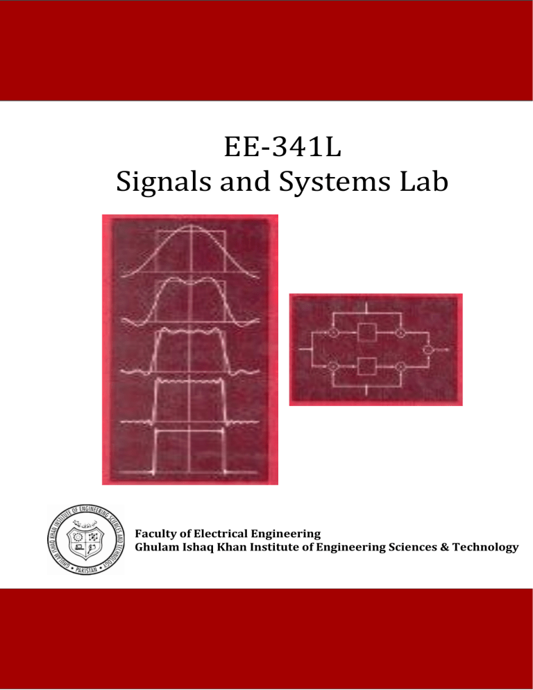 EE-341L Signals and Systems Lab Manual: MATLAB & System Analysis