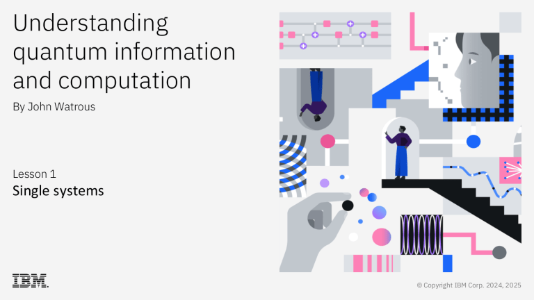 Understanding Quantum Information & Computation: Single Systems (Lesson 1)