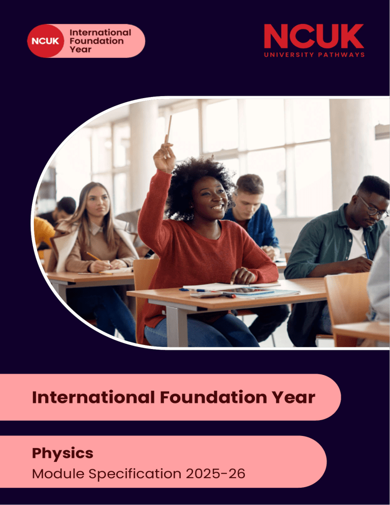 IFY Physics Module Specification 2025-26 | NCUK University Pathways