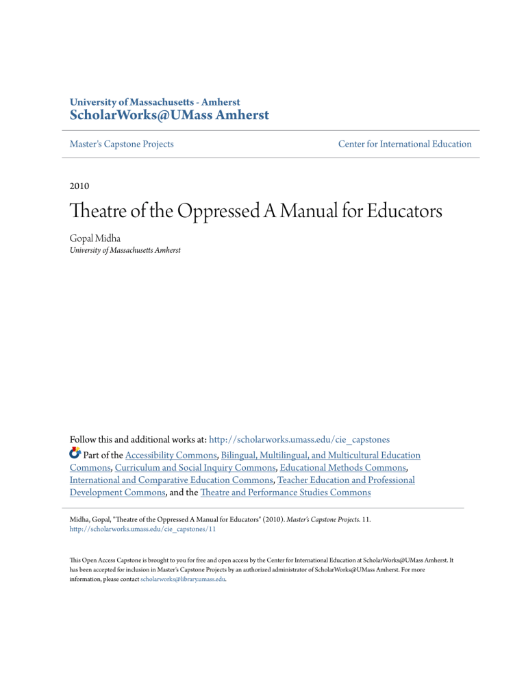 Theatre of the Oppressed: A Manual for Educators | UMass Amherst