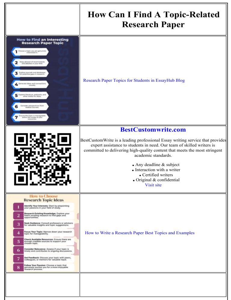 How can I find a topic-related research paper