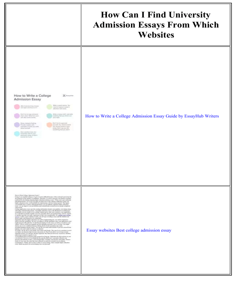 College Admission Essay Guide & Examples