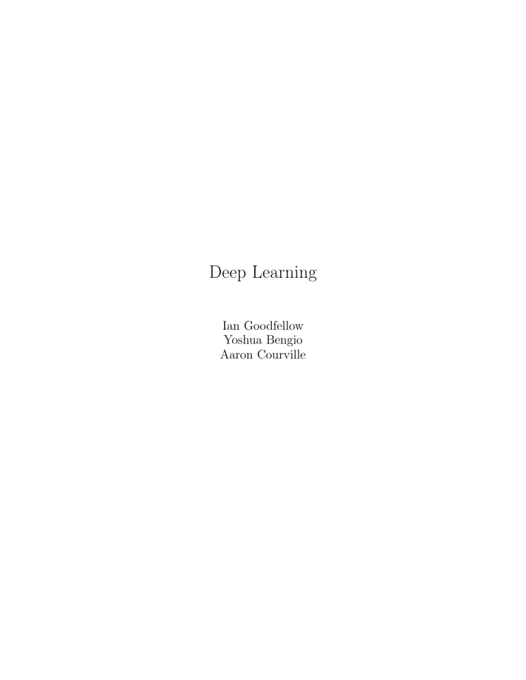Deep Learning Textbook: Goodfellow, Bengio, Courville - Comprehensive Guide
