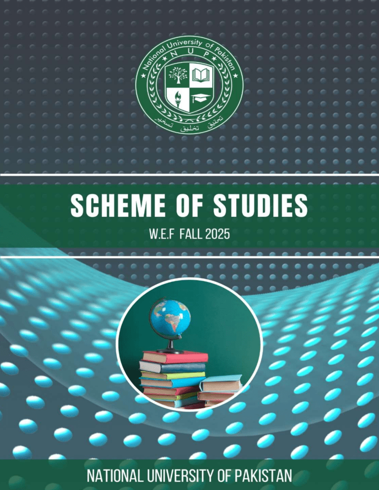 National University of Pakistan Scheme of Studies 2025-29 ...