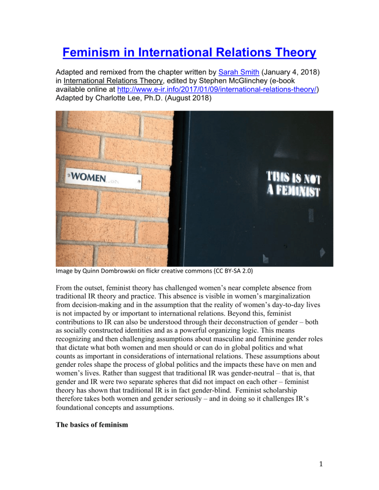Feminism in International Relations Theory