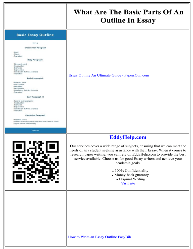 Essay Outline: Basic Parts & Guide