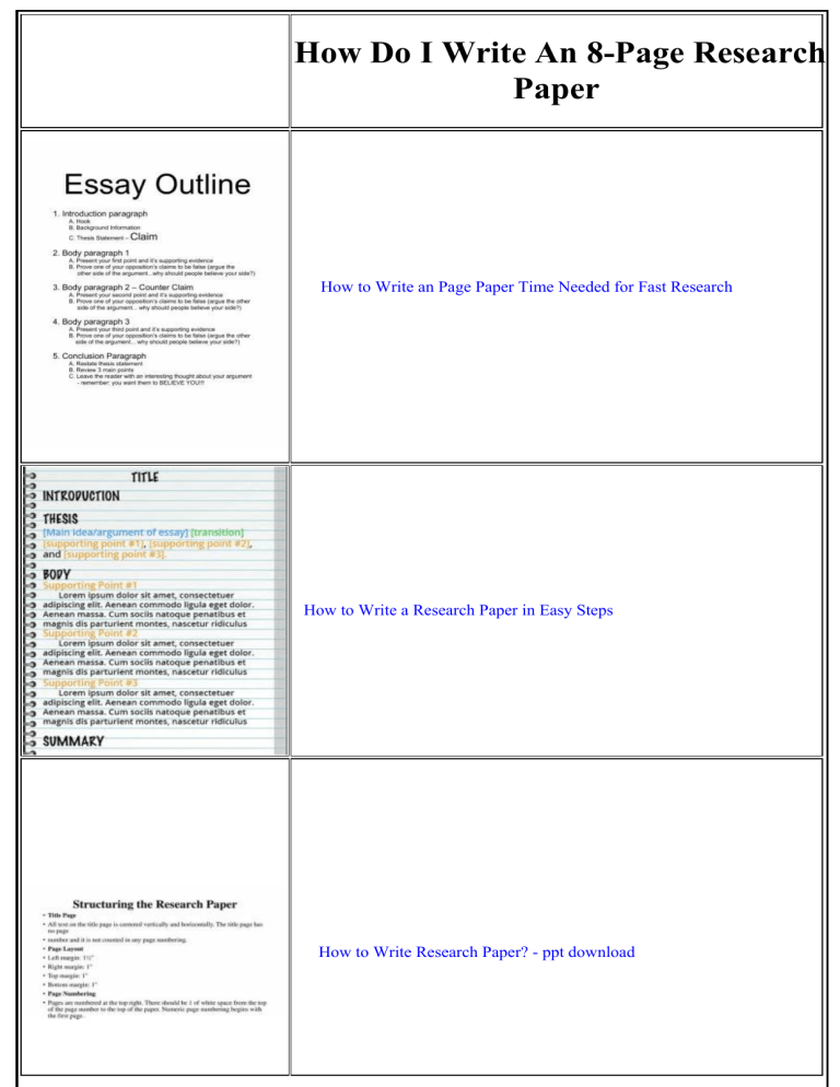 Essay & Research Paper Writing Guide